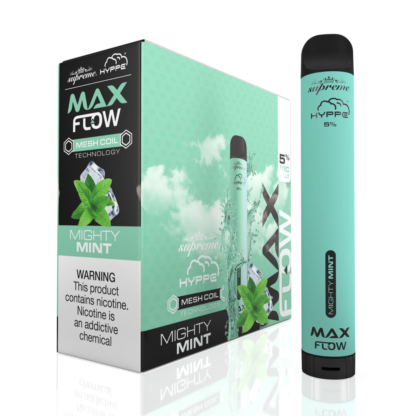 Minghty Menthol – Hyppe Max Flow 2000 puffs – HYGEIA VAPE SMOKE SHOP